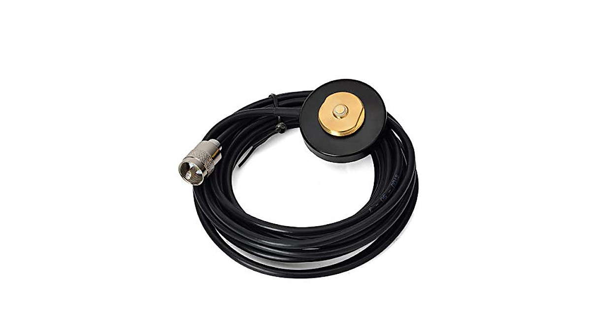 UAYESOK Mini NMO Magnetic Mount Base w/ 5M RG58 Coax Cable