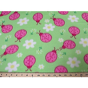 Lady Bugs On Lime Fleece 334
