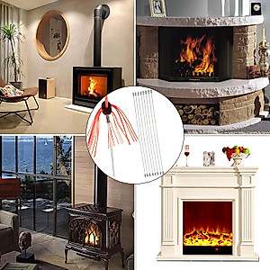 HOMOKUS 30FT Chimney Cleaning Brush Kit Chimney Brush Kit with 9 Nylon Flexible Rods Rotary Flexible Rods Electrical Drill Drive Sweeping Cleaning Tool Kits