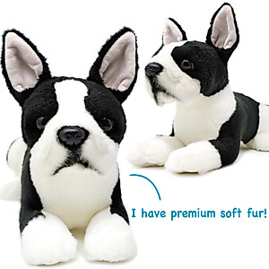 TigerHart Baxter The Boston Terrier - 12 Inch Stuffed Animal Plush Dog