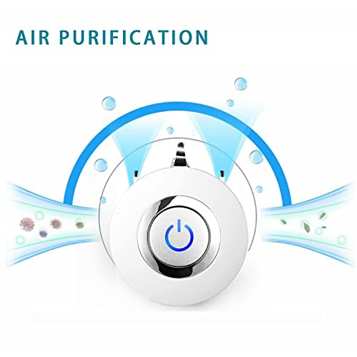 Portable Air Purifier Necklace,Mini Personal Wearable Air Purifier,USB Rechargeable, No Noise,for Car, Airplane, Bedroom, Office, Travel