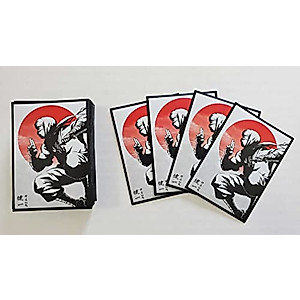 Fantasy North - Kenichi - Shadow Clan Ninja - 100 Smooth Matte TCG Trading Card Sleeves - Black Border - Fits Magic MTG Commander Pokemon and Other Card Games - Playing Card Sleeves