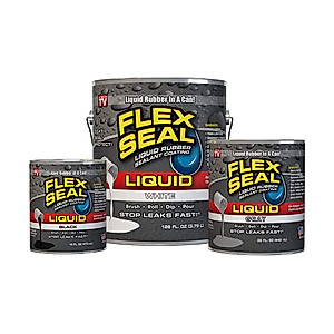 Flex Seal Liquid, 32 oz, Clear, Liquid Rubber Coating Sealant, Waterproof, Flexible, Breathable, and UV Resistant, Roof Repair, Basements, RV, Campers, Trailers, Marine, EPDM, Masonry