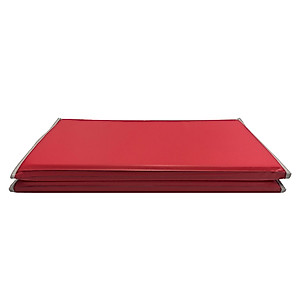 KinderMat, 5/8" Thick KinderMat, 4-Section Rest Mat, 45" x 19" x 5/8", Red/Blue with Grey Binding, Great for School, Daycare, Travel, and Home, Made in The USA