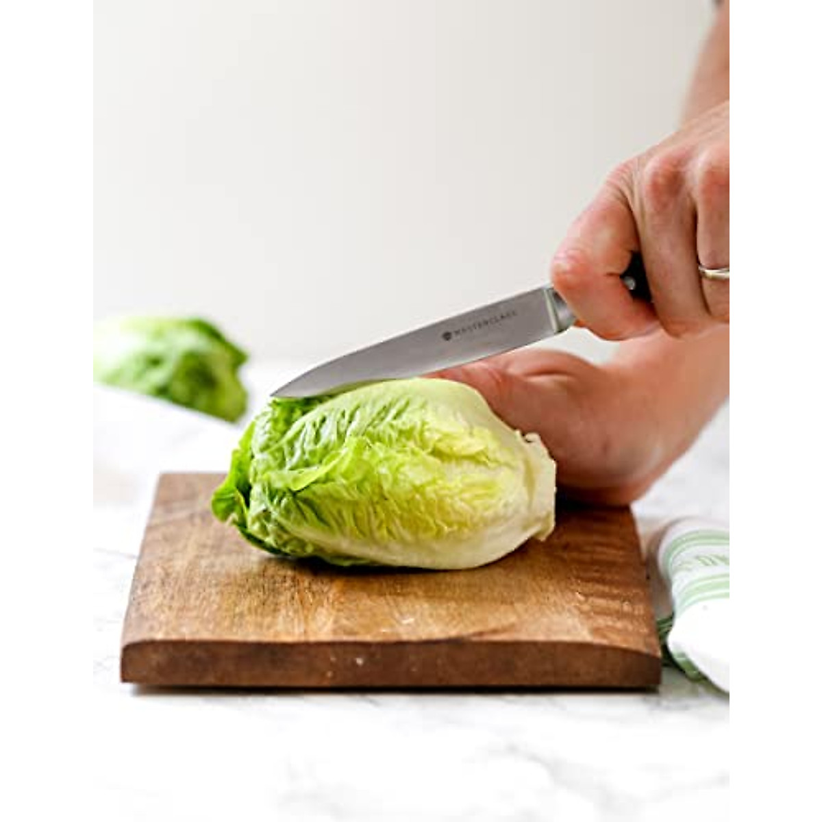 MasterClass All Purpose Small Kitchen Knife with EdgeKeeper Knife Sharpener Sheath, Stainless Steel, 11 cm