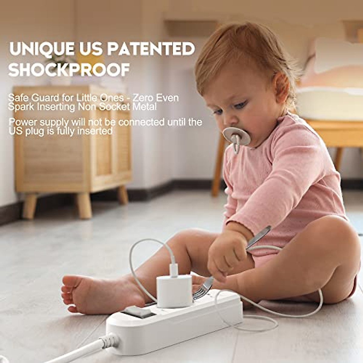 IPX6 Outdoor Power Strip Weatherproof Surge Protector, 9.2 Ft US-Patented Shockproof Extension Cord, 1875W Overloaded Protection Wall Mountable Flat Plug with 3 Outlets for Indoor and Outdoor