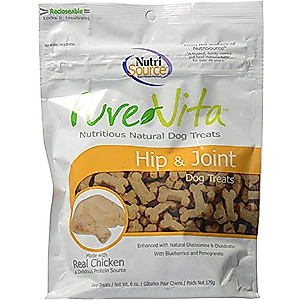 Pure Vita Hip And Joint Dog Treats With Real Chicken, 6 Ounces (3-Pack)