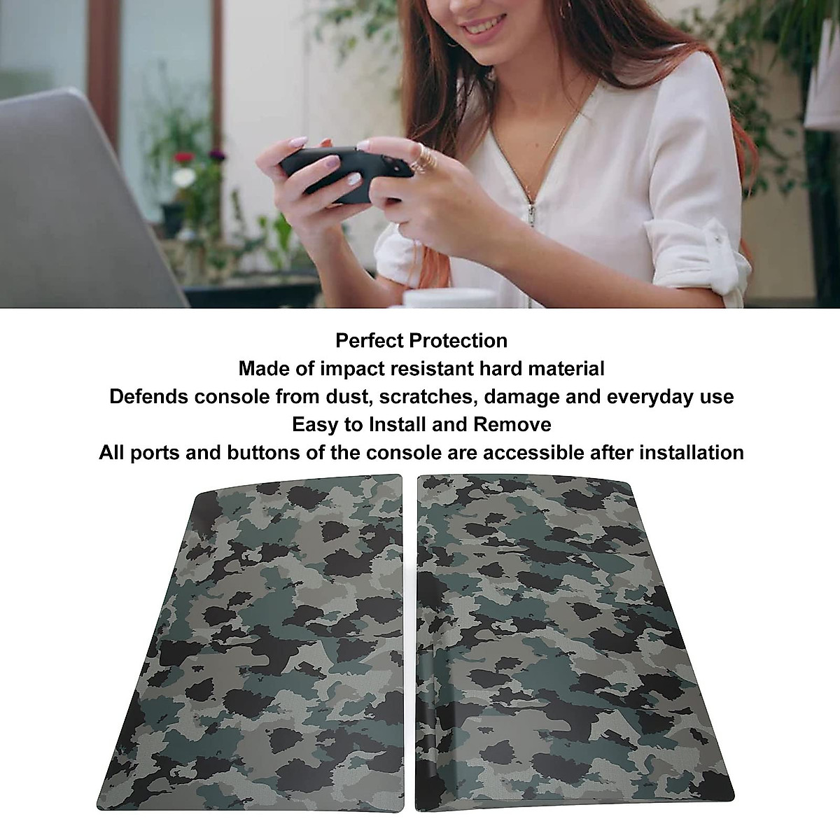 for PS5 Faceplate Cover, Dustproof Disc Edition Faceplate Cover, Replacement Faceplate Cover Protective Shell for PS5 Disc Edition Console