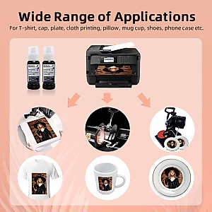 IN INTACTECH Black Sublimation Ink Refill for EcoTank Supertank Printers ET-2720 ET-15000 ET-4700 ET-2760 ET-3760 ET-4760 ET-2700 ET-2750 ET-4750 / 200ML / Anti-UV/Upgrade Version/ICC Free