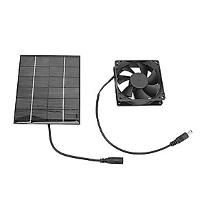 ZLXHDL Solar Powered Fan, solar fans for outside For Dog Chicken House Greenhouse Rv Roof Quietly Cools And Ventilates