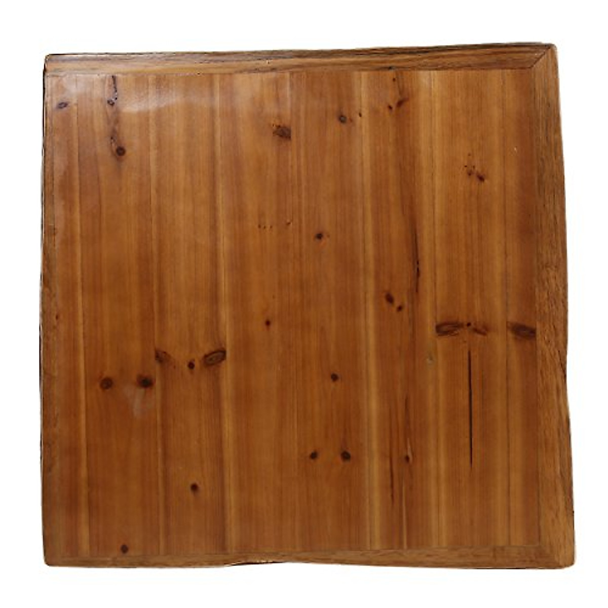 Christopher Knight Home Chana Industrial Faux Live Edge Square Dining Table, Natural / Black