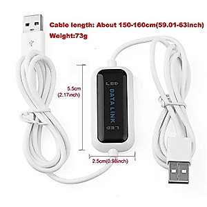 Unifire High Speed USB Pc to Pc Online Share Sync Link Net Direct Data File Transfer Bridge LED Cable Easy Copy Between 2 Computer