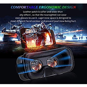 VR SHINECON VR Headset Compatible with iPhone & Android Virtual Reality VR Goggles