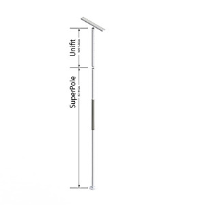 Healthcraft Products Uni-Fit Extender: Floor-to-Ceiling Vertical Support Pole Height Extender