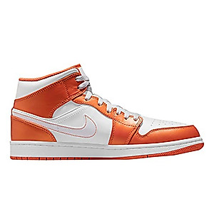 Nike Men's Air Jordan 1 Mid Se Electro Orange, Electro Orange/Black/White, 13
