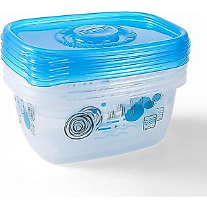 Glad Gladware Series Durable Plastic Food Storage Containers with Lids, 4 Count - 4 Pack - Ideal for Meals, Snacks, and Desserts - Microwave Safe Plastic Food Containers