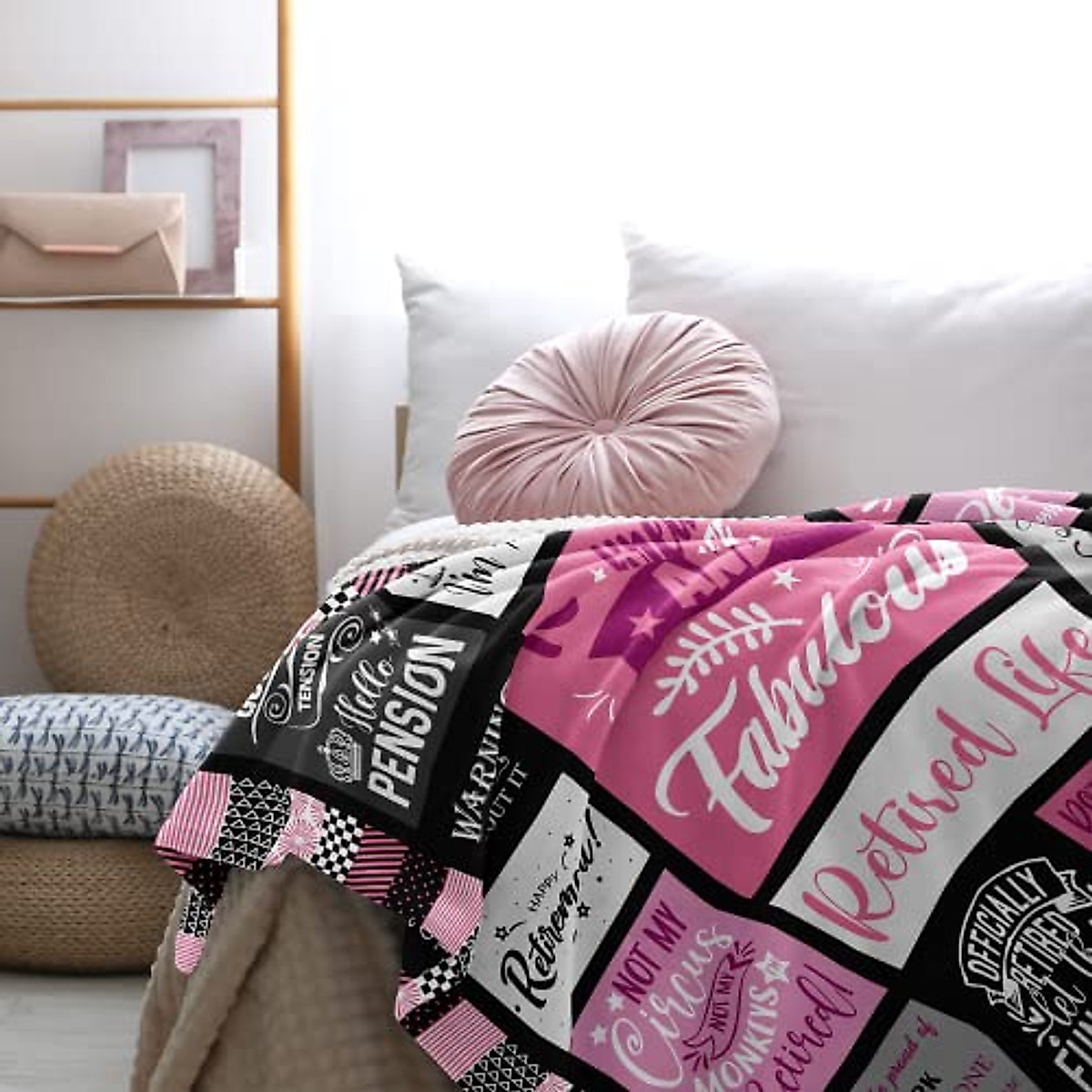 kituzol Happy Retirement Gifts Blanket 50"x60" - Retirement Gifts for Women 2023 - Best Retirement Gifts - Coworker Leaving Gifts for Women - Goodbye Gift Blanket - Farewell Gifts for Coworker Boss