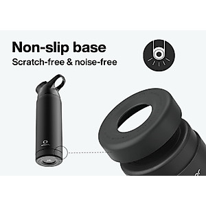 ENCOOL Insulated Stainless Steel Water Bottle with Straw and Carry Loop, Double Wall Cold for 36 Hours, Tritan Leak Proof Lid for Sports, Travel, 24 oz, Black Night