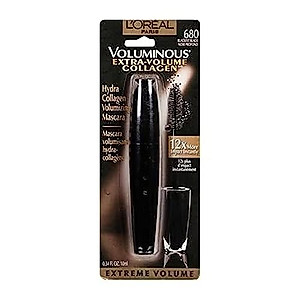 L'Oreal Paris Makeup Voluminous Extra Volume Collagen Plumping Mascara, Blackest Black, 0.34 fl; oz.