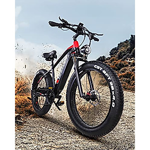 COFANSON Electric Bike for Adults - 1000W Ebike with 33 MPH 60 Miles Range, 26" x 4.0" Off-Road Fat Tires Electric Bicycle 7 Speed E Bike 864Wh (48V18Ah) Removable Battery…