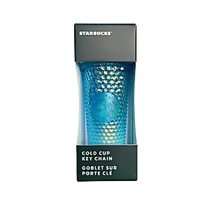 Starbucks Glacier Blue Studded Ombre Tumbler Key Chain Cup