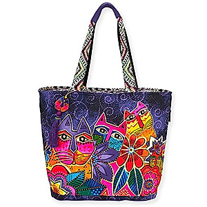 Laurel Burch Women Handbag, Crossbody, Tote (Shoulder Tote, Laurel's Garden)