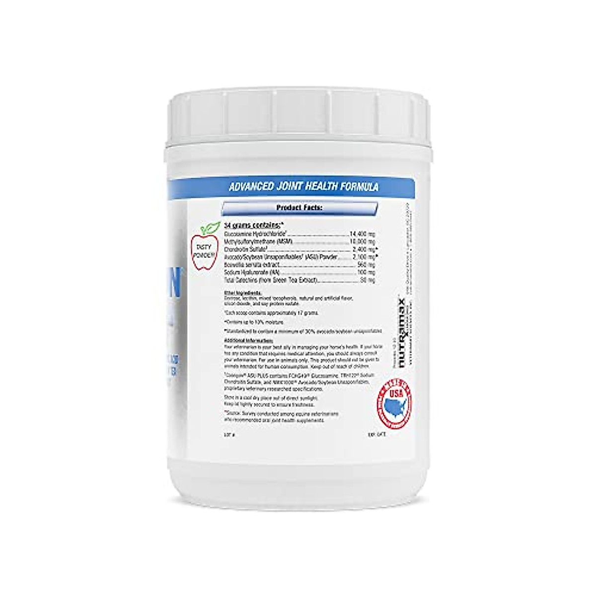 Nutramax Cosequin ASU Joint Health Supplement for Horses - Powder with Glucosamine, Chondroitin, MSM, ASU, Green Tea Extract, and Hyaluronic Acid, 1050 Grams