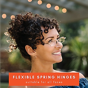 MicroVision Optical Flat Folding Reading Glasses With Compact Case For Women and Men, Slim, Foldable Frame Eyeglasses