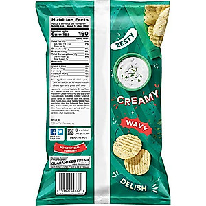 Lay's Wavy Potato Chips Ranch Flavor, 7.5 Oz
