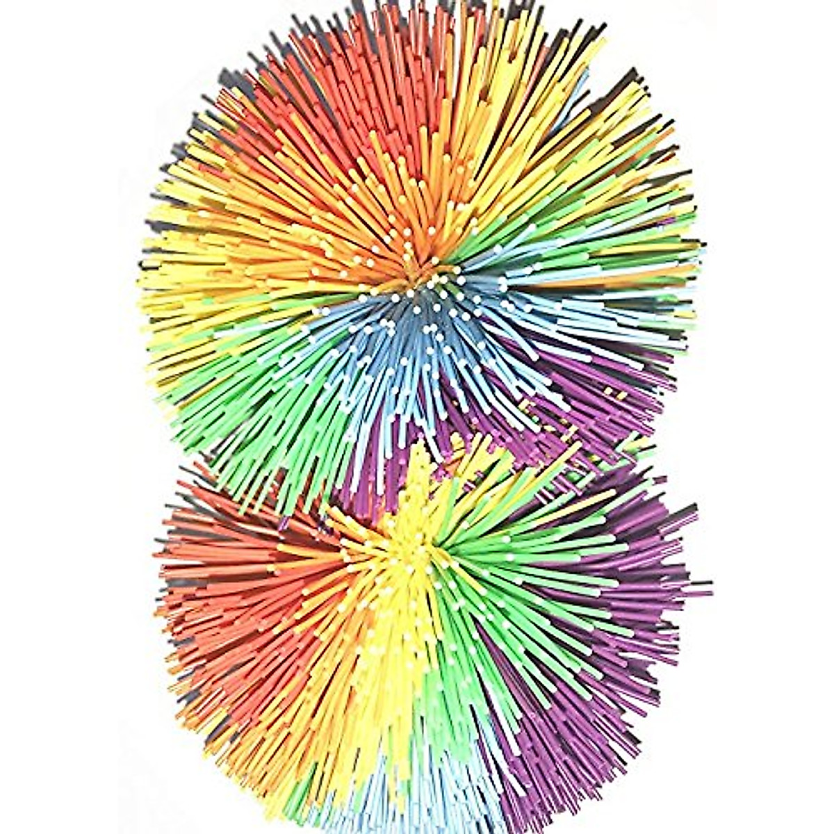 FENDIDI Koosh Balls Monkey Strings Koosh Ball Monkey Strings Ball Rainbow Pom Ball Sensory Fidgets Toys Colorful Bouncy Stress Toy Stress Relief Toys Soft Sensory Stress Balls Sensory Balls