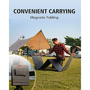 DEENO 200W Portable Solar Panel for X1500 Power Station, Foldable IP68 Waterproof Solar Panel kit for Outdoor Camping, Portable Power Station