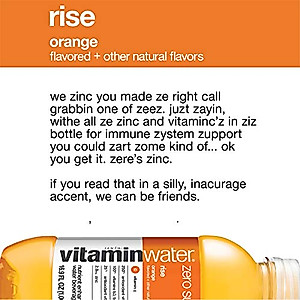 Vitaminwater Zero Rise Water, 16.9 Fl Oz (pack of 6)