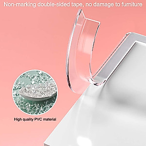 Baby proofing Corner Guards,Clear Edge Protector Strip with Upgraded Pre-Taped Strong Adhesive,for Sharp Corners of Cabinets, Tables, Drawers (19.6ft Edge + 8 Corners)