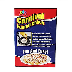 Fun Pack Foods - Carnival Funnel Cakes Deluxe Kit - Includes (2) Original Funnel Cake Mixes, Pitcher, Fry Ring & Cooking Tongs