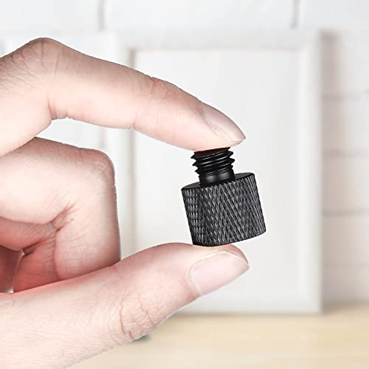 8 Pack Camera Screw Adapter 1/4 Male to 3/8 Female and 3/8 Male to 1/4 Female Camera Screw Adapter for Camera Tripod Stand Microphone Stand Mic Mount (Black)