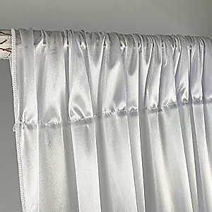 BTF HOME White Backdrop Curtains, 10ft x 10ft for Parties, Wrinkle-Free Polyester Photography Backdrop Drapes for Family Gatherings, Baby Shower, Wedding Decorations (W5ft X L10ft)
