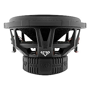 BLACK DIAMOND DIA-T12.4D 12" Car Audio Subwoofer with Aluminum Basket 2000 Watts Dual Voice Coil 4+4 DVC 4 Ohm (1 Speaker)