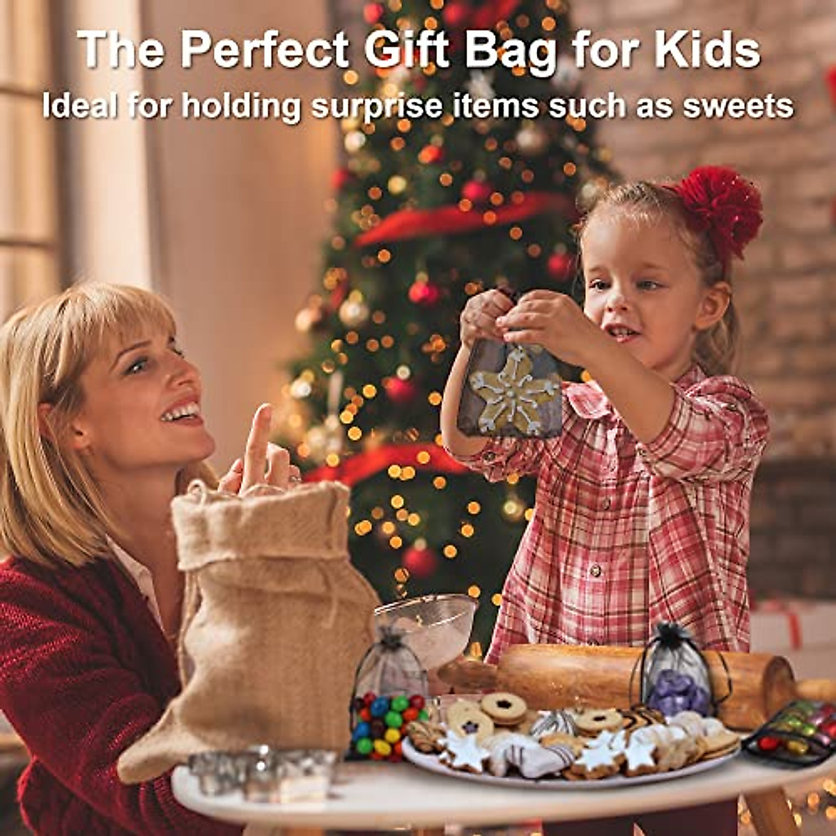 100PCS Organza bags 4x6 Inches, Black Mesh Small Gift Bags Jewelry Pouches Drawstring Bags, Party Favor Bags for Wedding Christmas Festival Candy, Sachet Bags for Small Business Packaging Supplies