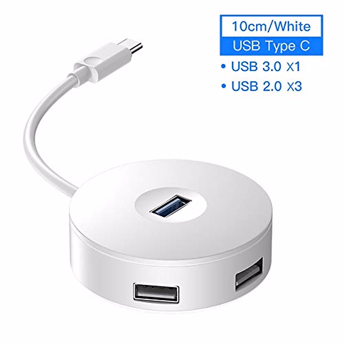 CUJUX USB HUB USB 3.0 USB 2.0 USB C HUB HUB 4 Port Computer Accessories USB Adapter (Color : White)