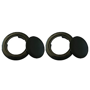 SUQ I OME 2 Sets 2 inch Outdoor Patio Parasol Umbrella Hole Ring Plug and Cap Set, for Parasol Umbrella Table Hole Cover Insert(Black)