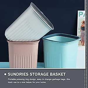Zerodeko Bathroom Trash 3Pcs Small Trash Can Plastic Waste Basket Garbage Container Bin Recycling Bin Rubbish Bucket Food Scrap Container Compost Bin Pail for Bedroom Bathroom Kitchen Office Trashcan