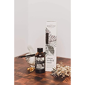 BROKEN TOP Natural Reed Diffuser Set. Citrus & Oakmoss. Reed Diffusers for Bedroom, Living Room, Office. Long Lasting Fragrance Diffuser. No Parabens & Phthalates - Citrus Herbed Tonic, 3.5 fl.oz