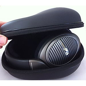 CASEBUDi Large Hard Headphone Case | Compatible with Sony, Sennheiser, Beats & More | Black Ballistic Nylon