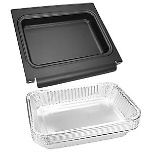 Grease Catcher with 10 Pack Aluminum Grease Cup Liners for Weber Spirit/Spirit II 200/300 Genesis and Genesis II LX200/300 Series Grill, Replacement Part Drip Pan for Weber Traveler 67047 83156 6415