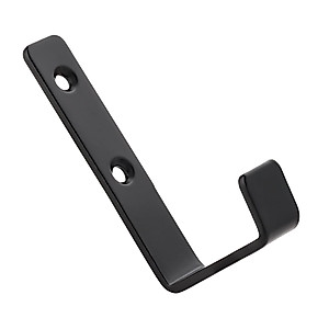 MANMILAI Towel Hooks Heavy Duty Black Wall Hooks Super Thick Pure Metal, Double Hole Screw Installation, Never Fall Off, Hanger for Clothes Key(3 Jet Black)