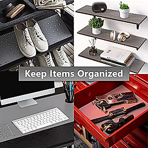 Shelf Liners for Kitchen Cabinets Non-Adhesive Cupboard Closet Drawer Shoe Rack Wire Shelf Liner Refrigerator Liners, Clear, 13.5Inch x 20FT