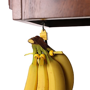 Banana Bungee The Original Banana Hanger Under Cabinet Banana Hook Under Cabinet & Banana Holder Stand Alternative - Made in The USA - Banana Storage for Multiple or Single Banana Holder Hook