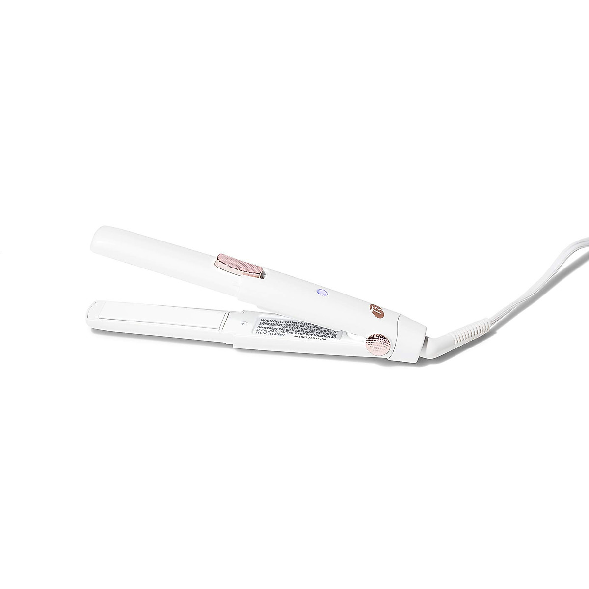 T3 SinglePass Compact Portable Flat Iron with Travel Cap - Ceramic Straightening and Styling Iron with Auto World Voltage