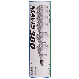 YONEX Mavis 10 Badminton Shuttlecocks - Tube of 6, Colour- Yellow, one Size, K-REY-YX10Y