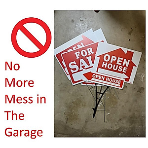 Lock Box Buddy Sign Bag holds 18"x24" and 6"x24" Real Estate Signs, Open House Signs, and For Sale Signs with Lawn Stakes